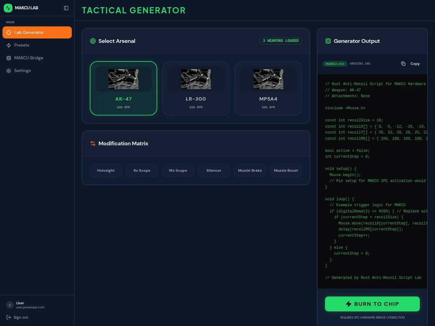 Rust Anti-Recoil Script Lab