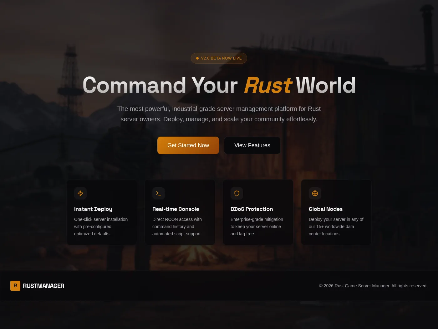 Rust Game Server Manager