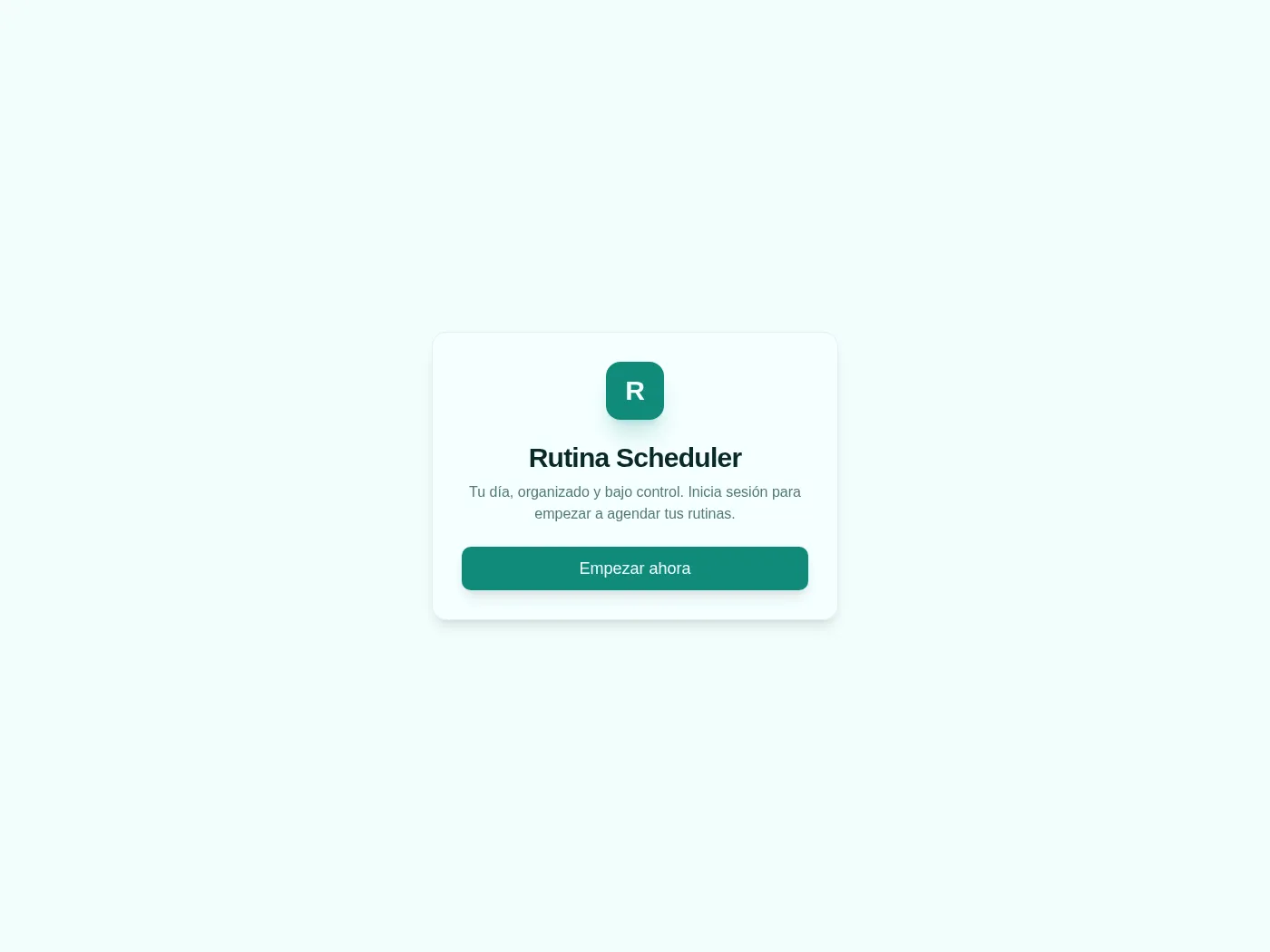 Rutina Scheduler