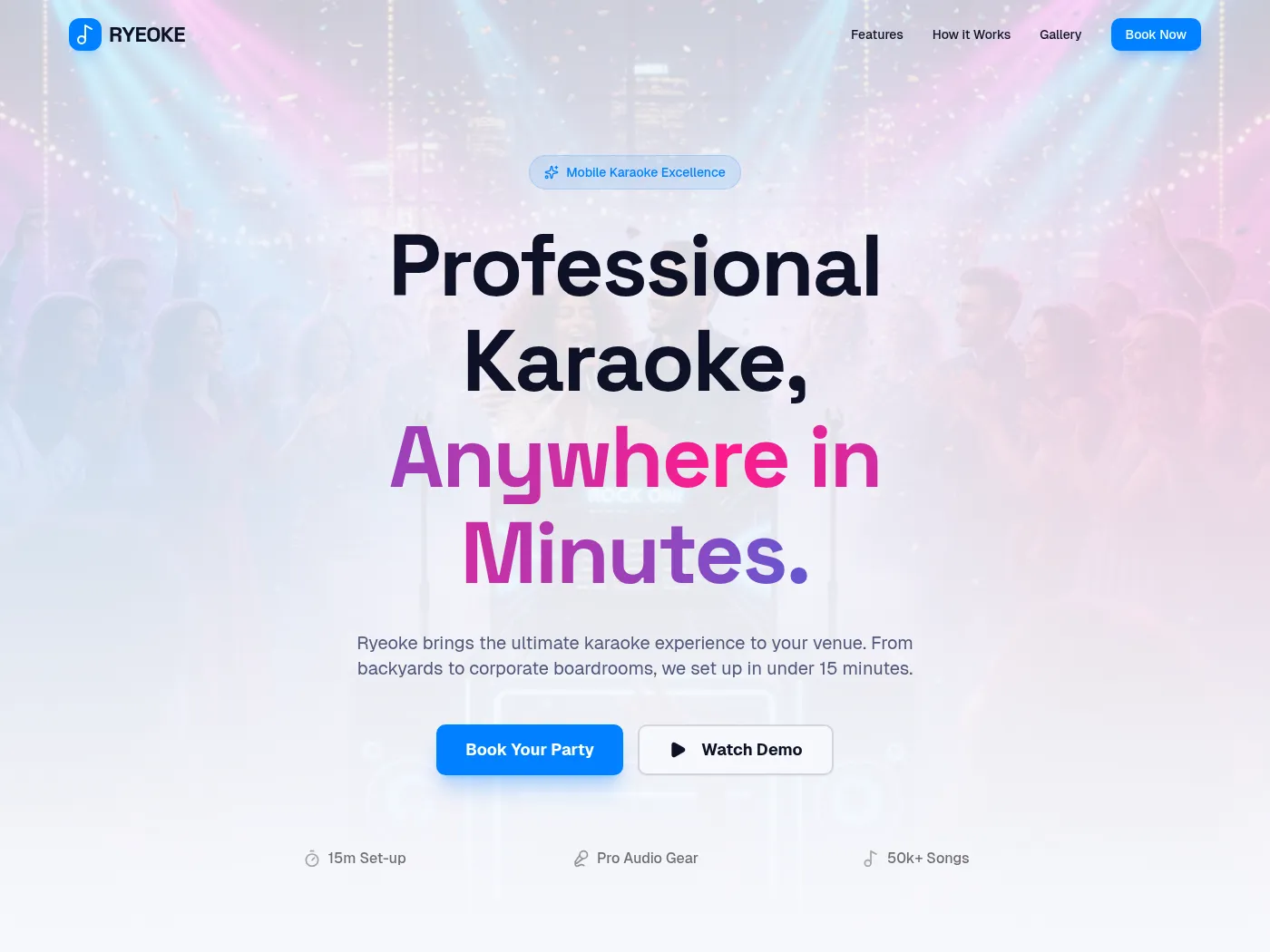 Ryeoke Karaoke Promo Site