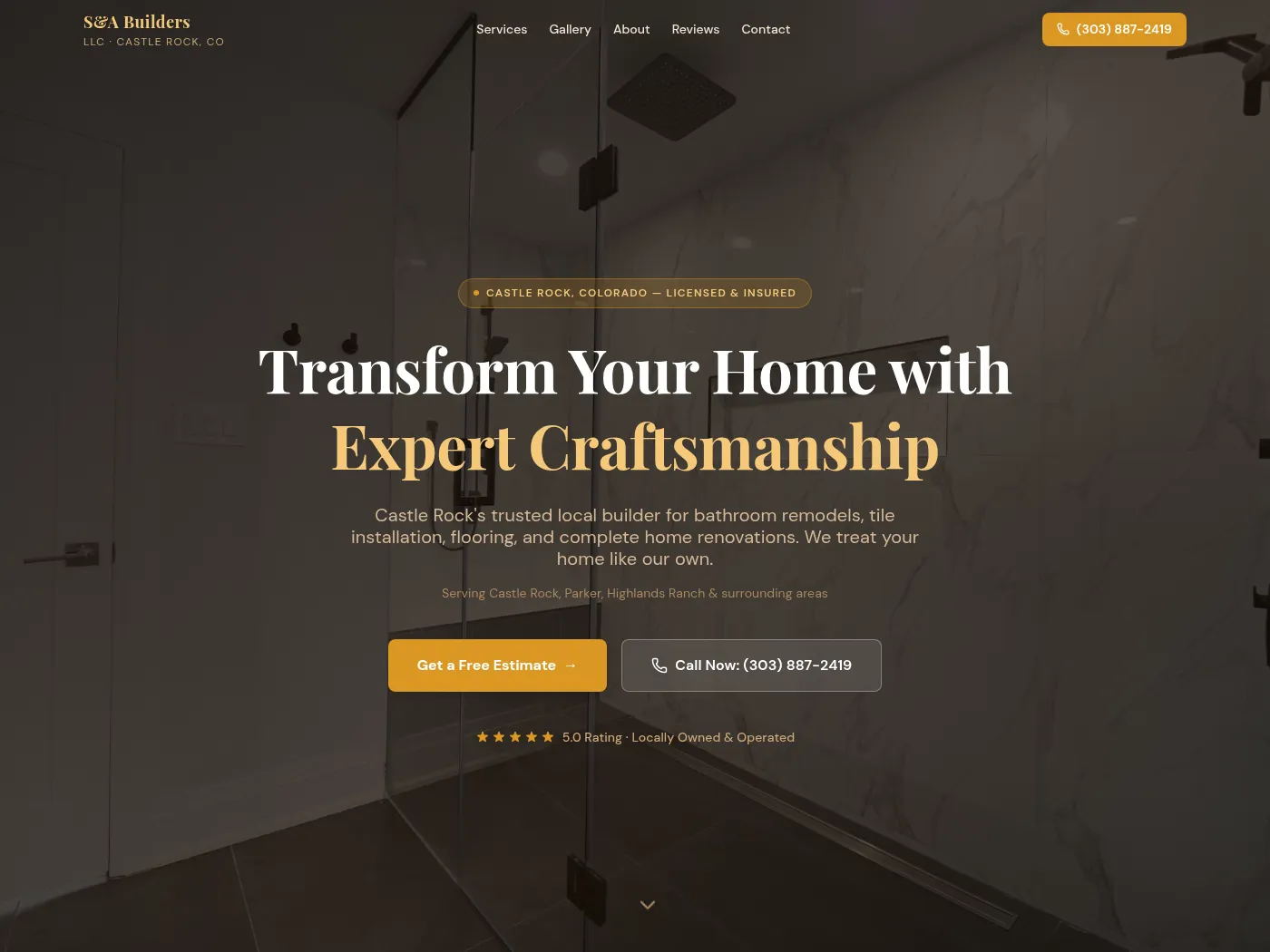 S&A Builders Website