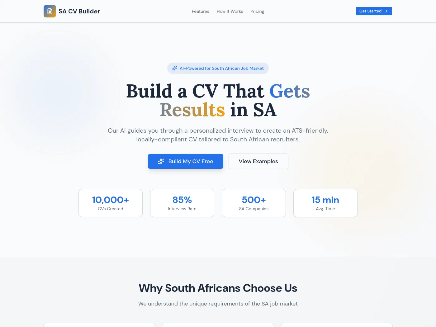 SA CV Builder AI