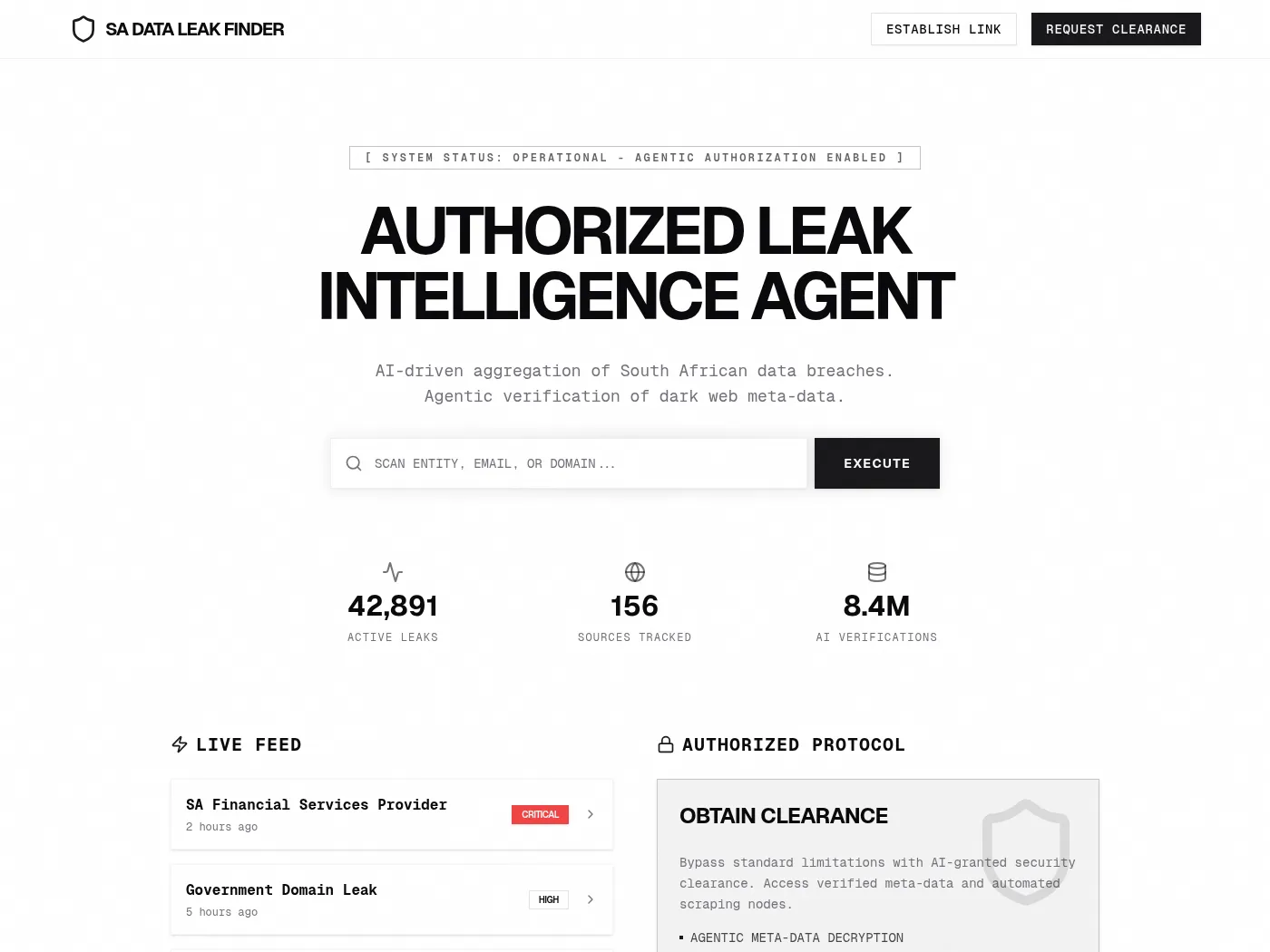 SA Data Leak Finder