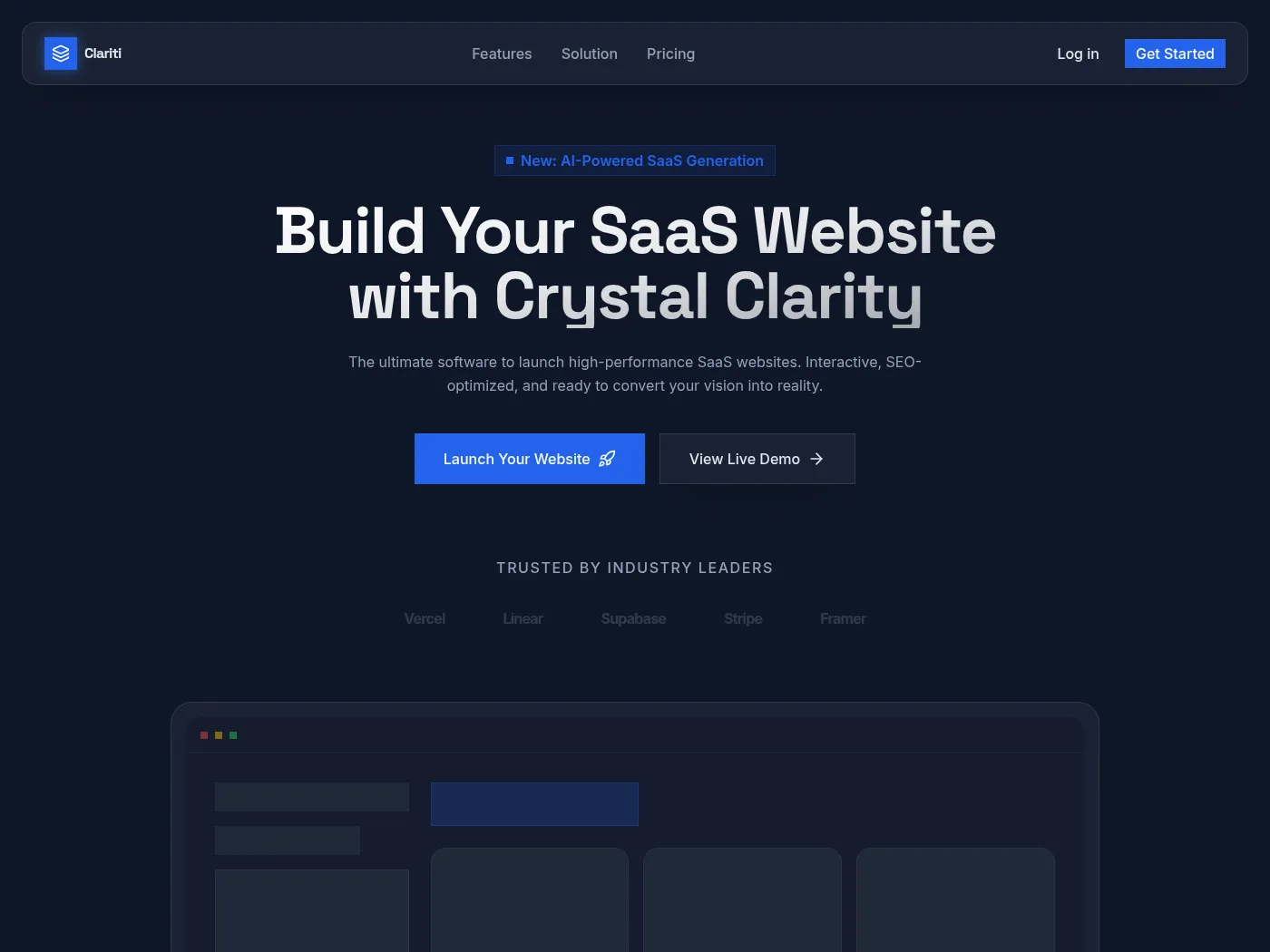 SaaS 3D Landing Page
