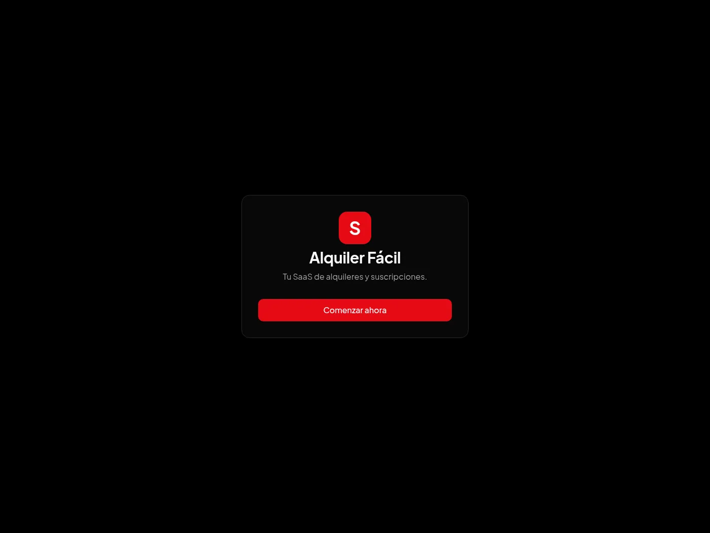 SaaS Alquiler Fácil