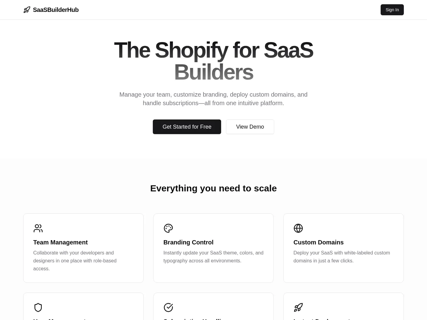 SaaS Builder Hub