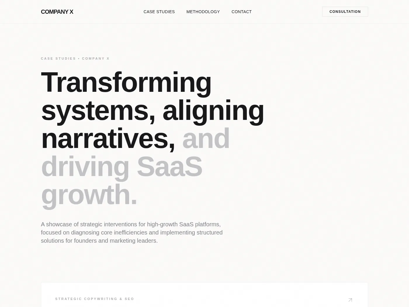 SaaS Case Study Showcase