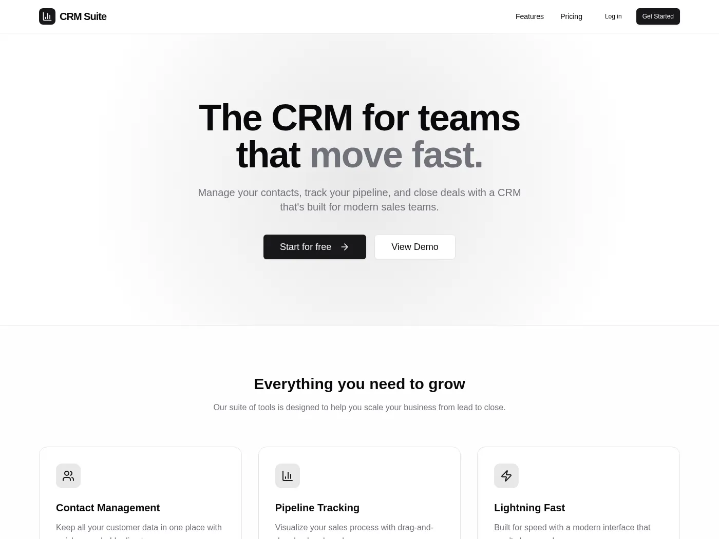 SaaS CRM Suite