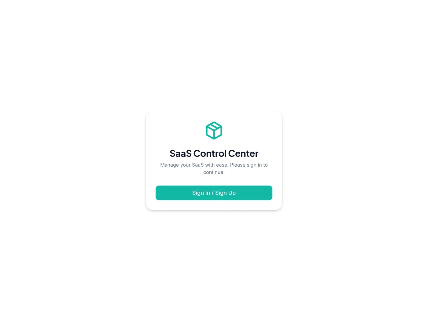 SaaS Control Center