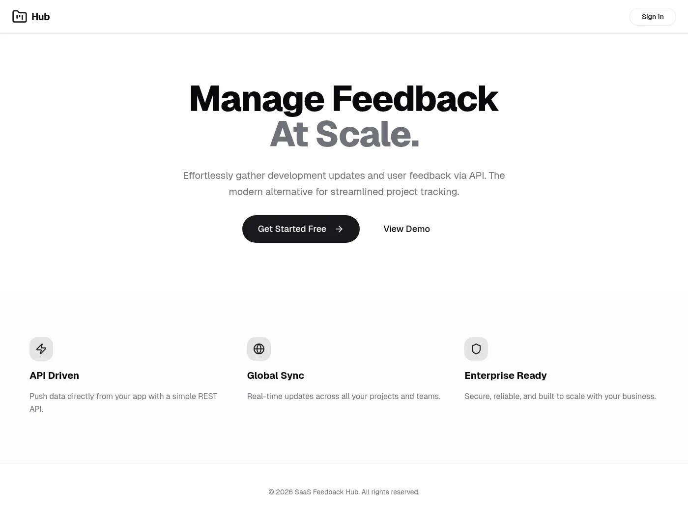 SaaS Feedback Hub