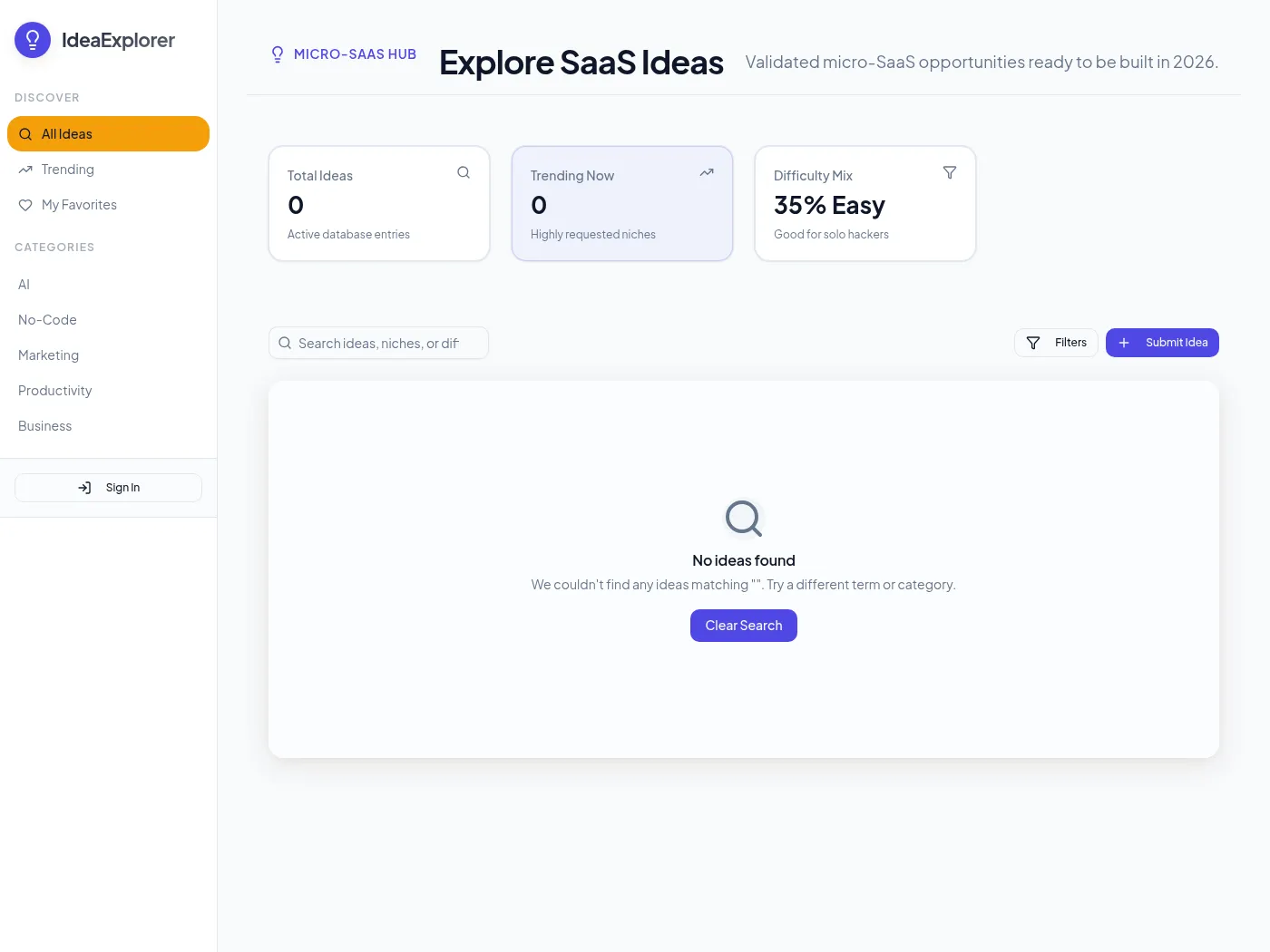 SaaS Idea Explorer