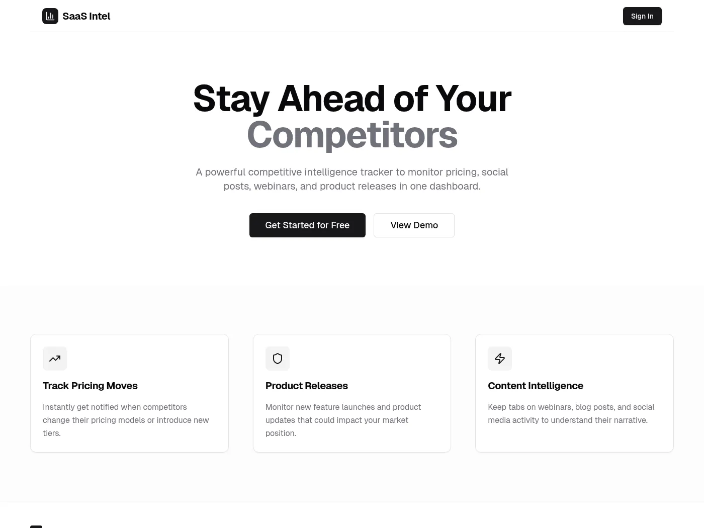 SaaS Intel Tracker