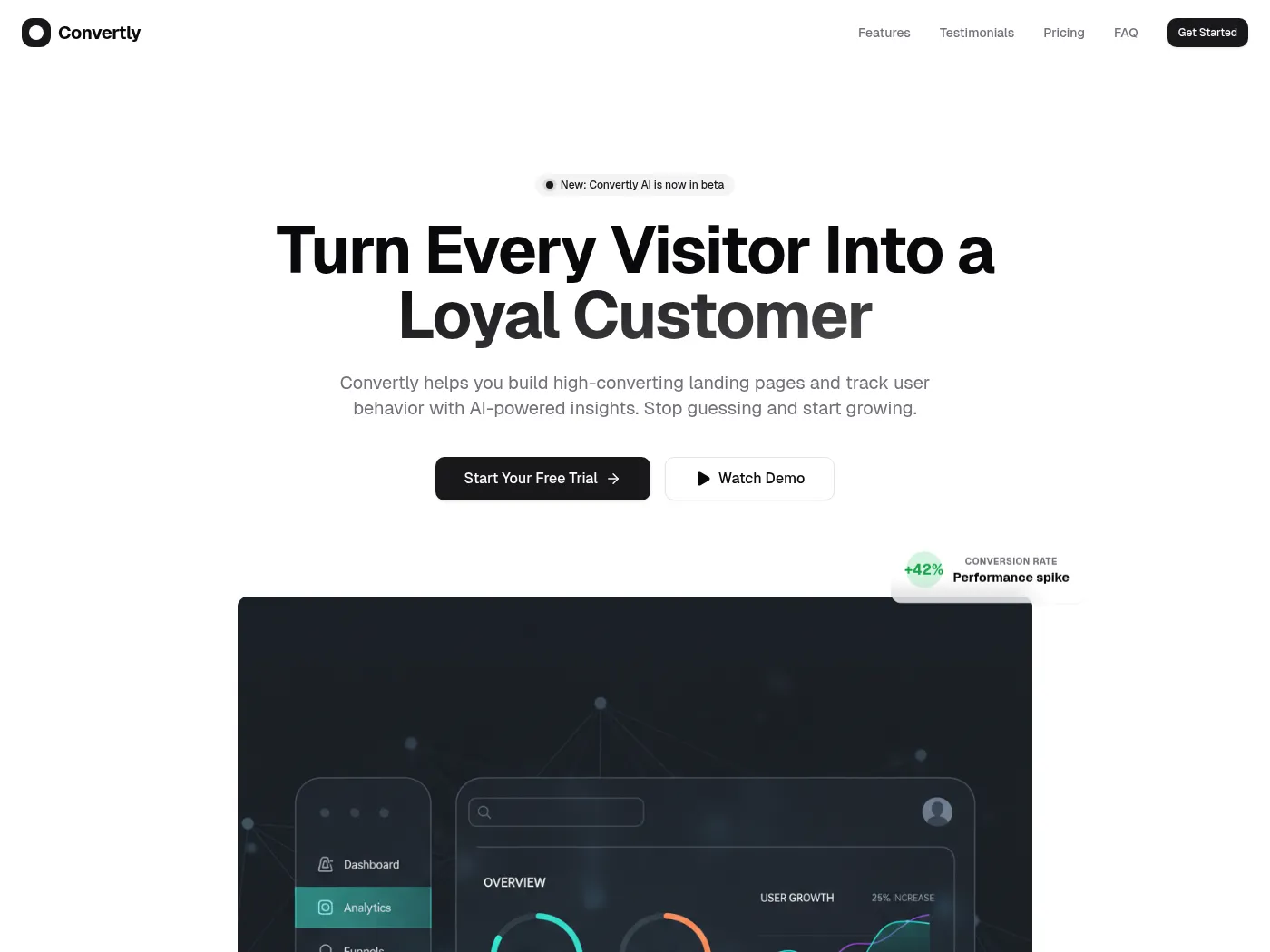 Convertly SaaS Landing