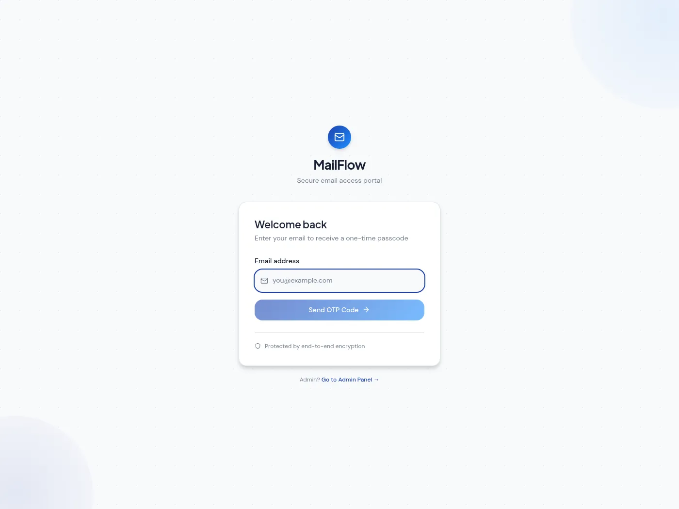Modern SaaS Mail Admin
