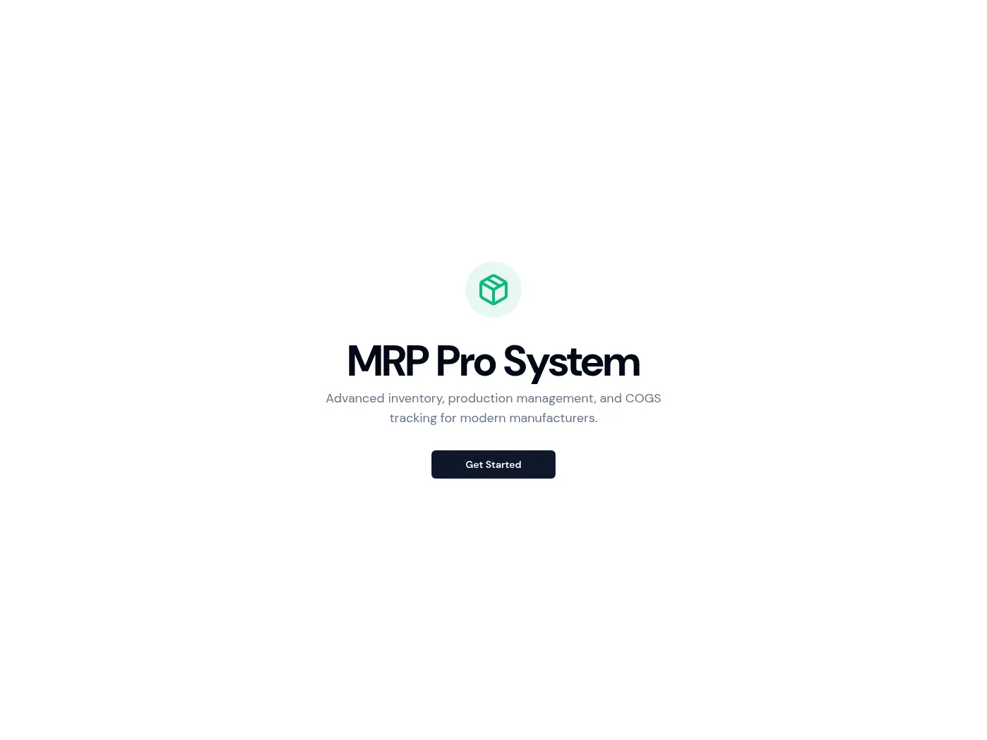 SaaS MRP System Pro