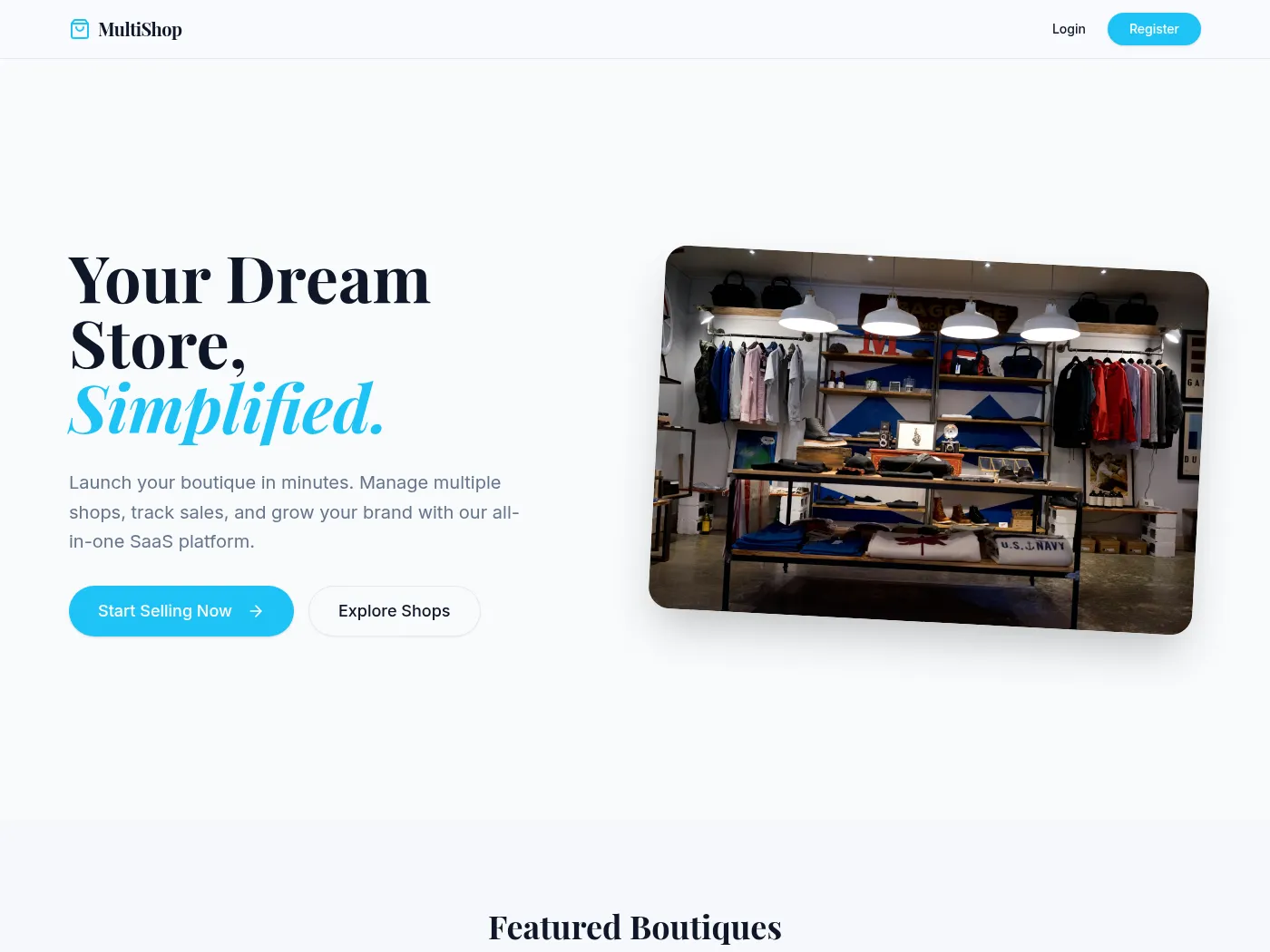 Multi-Shop SaaS E-Commerce