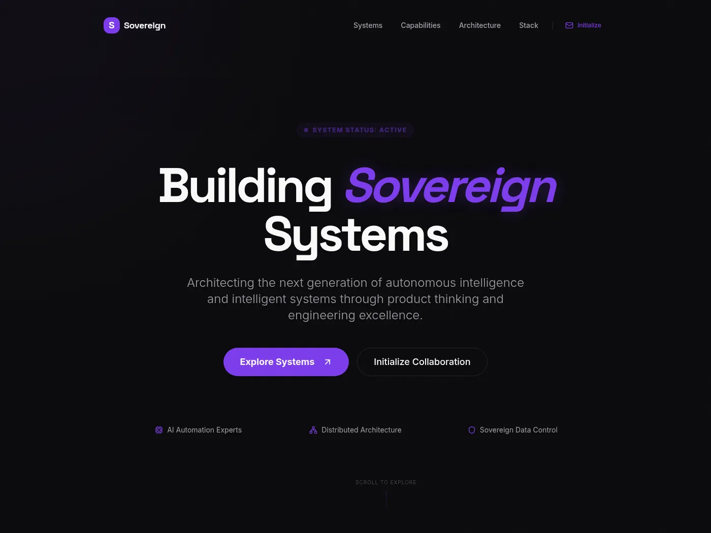 Sovereign Systems Portfolio