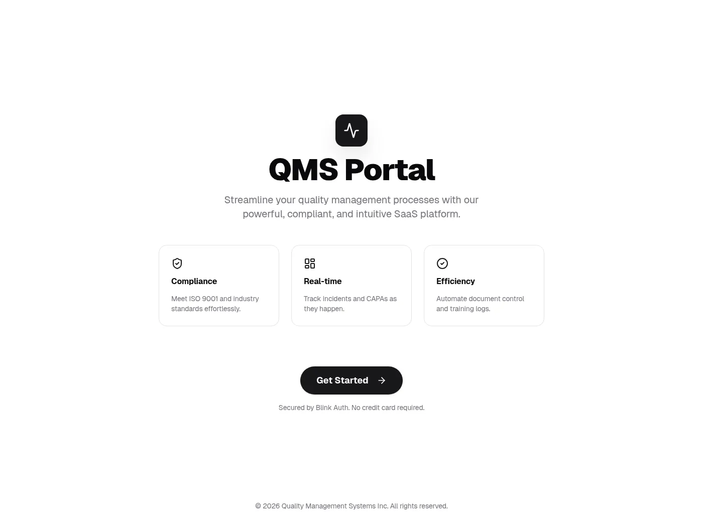 QMS SaaS Portal