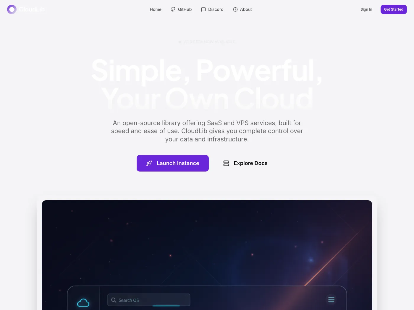SaaS VPS Landing Hub