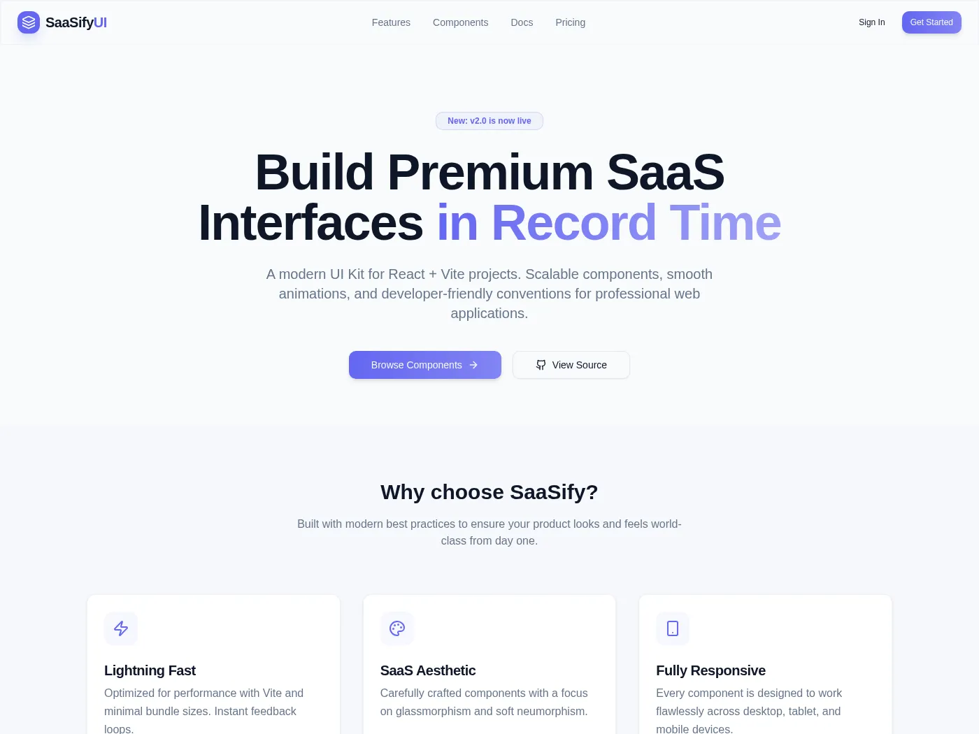 SaaSify UI Kit