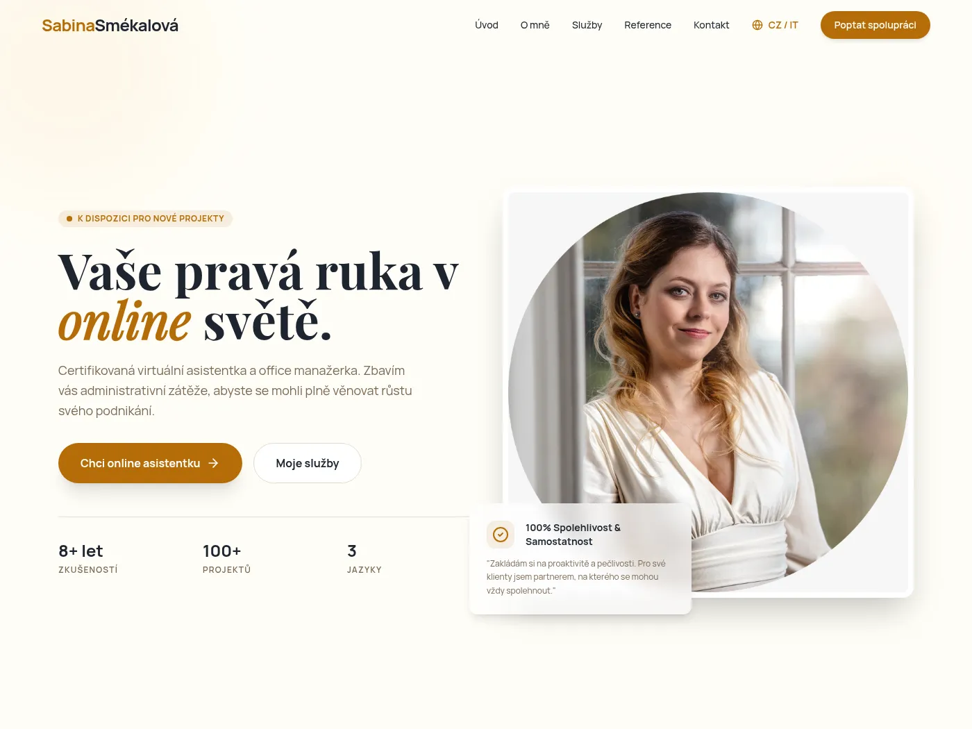 Sabina Smekalova Site Redesign