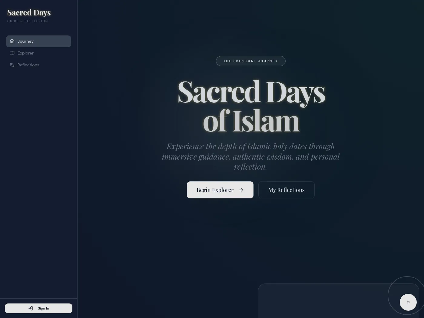Sacred Days Explorer