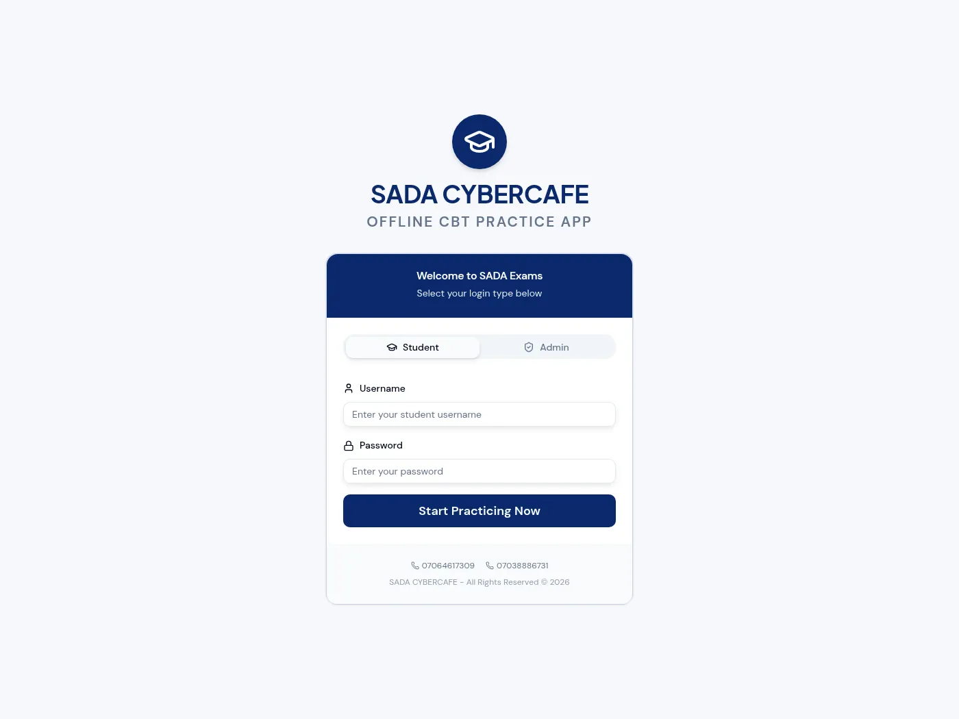 SADA Offline CBT Practice