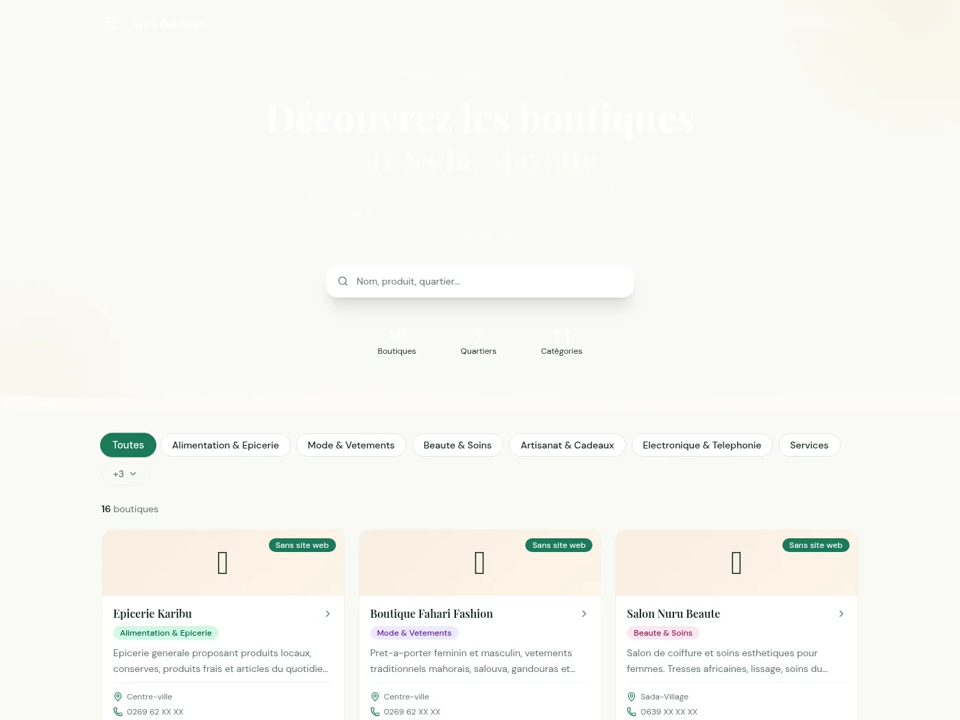 Sada Shop Directory