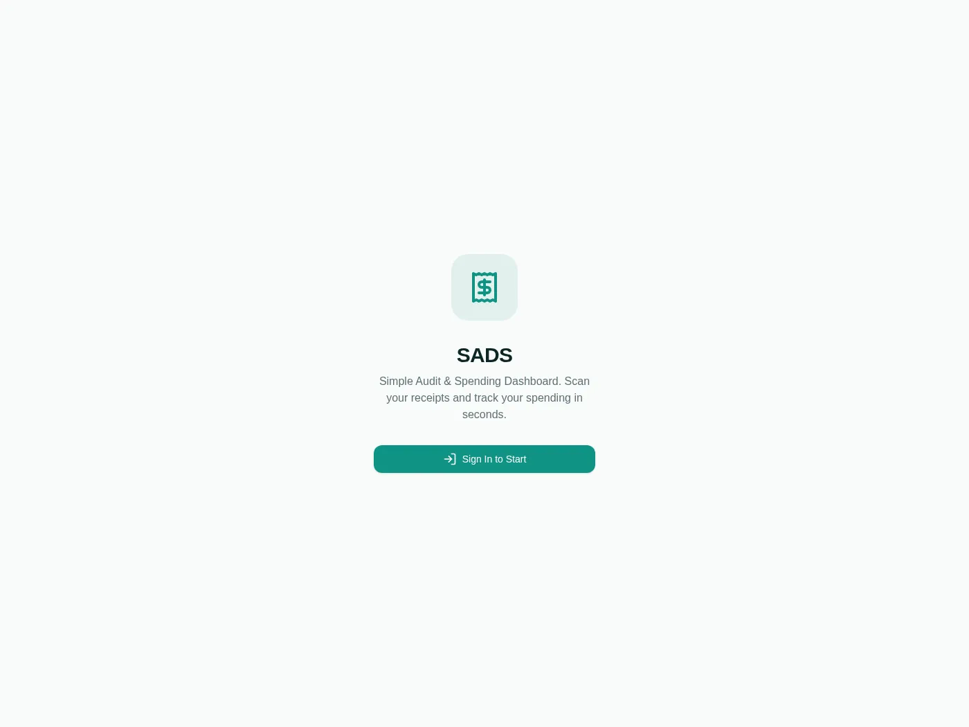 SADS Receipt Scanner