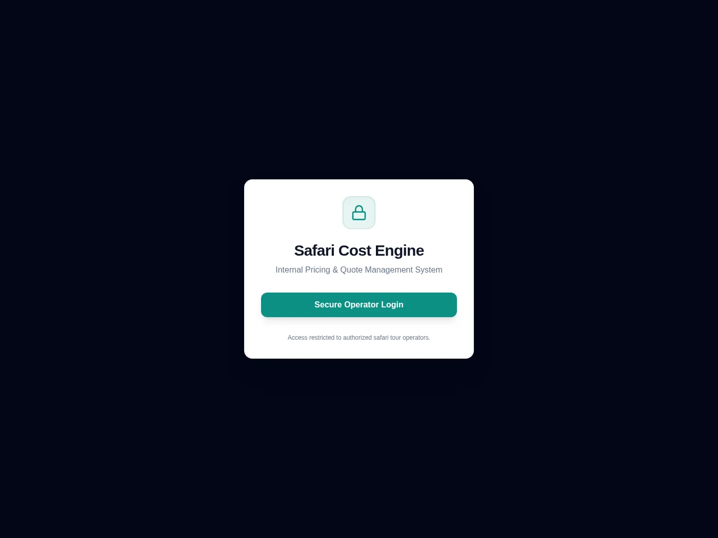 Safari Cost Engine