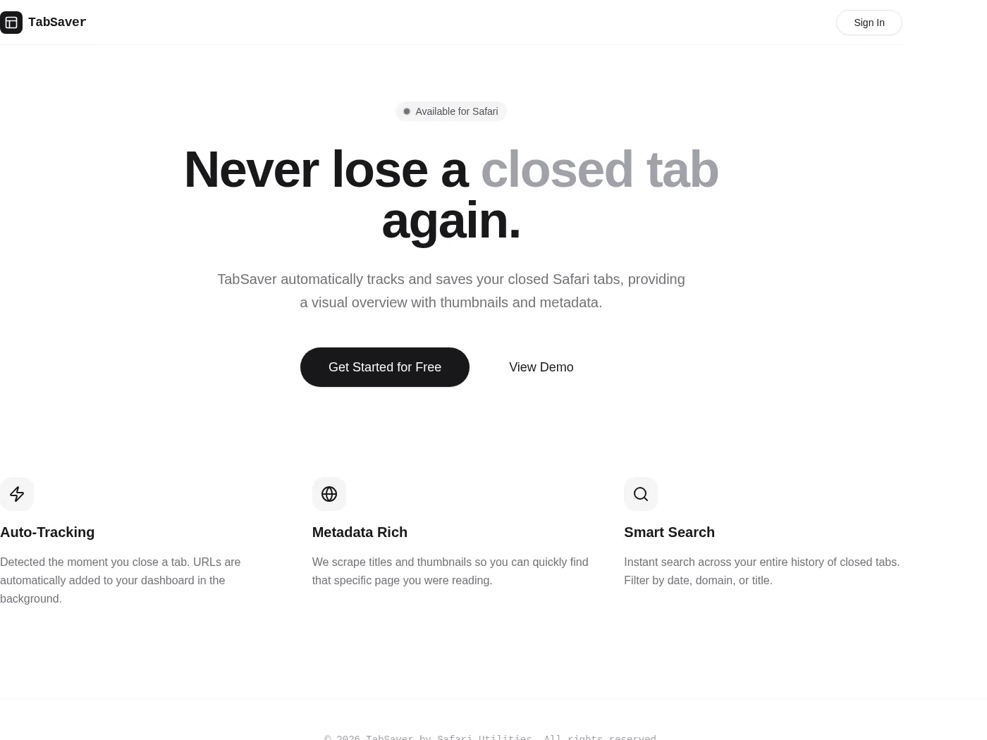 Safari Tab Saver