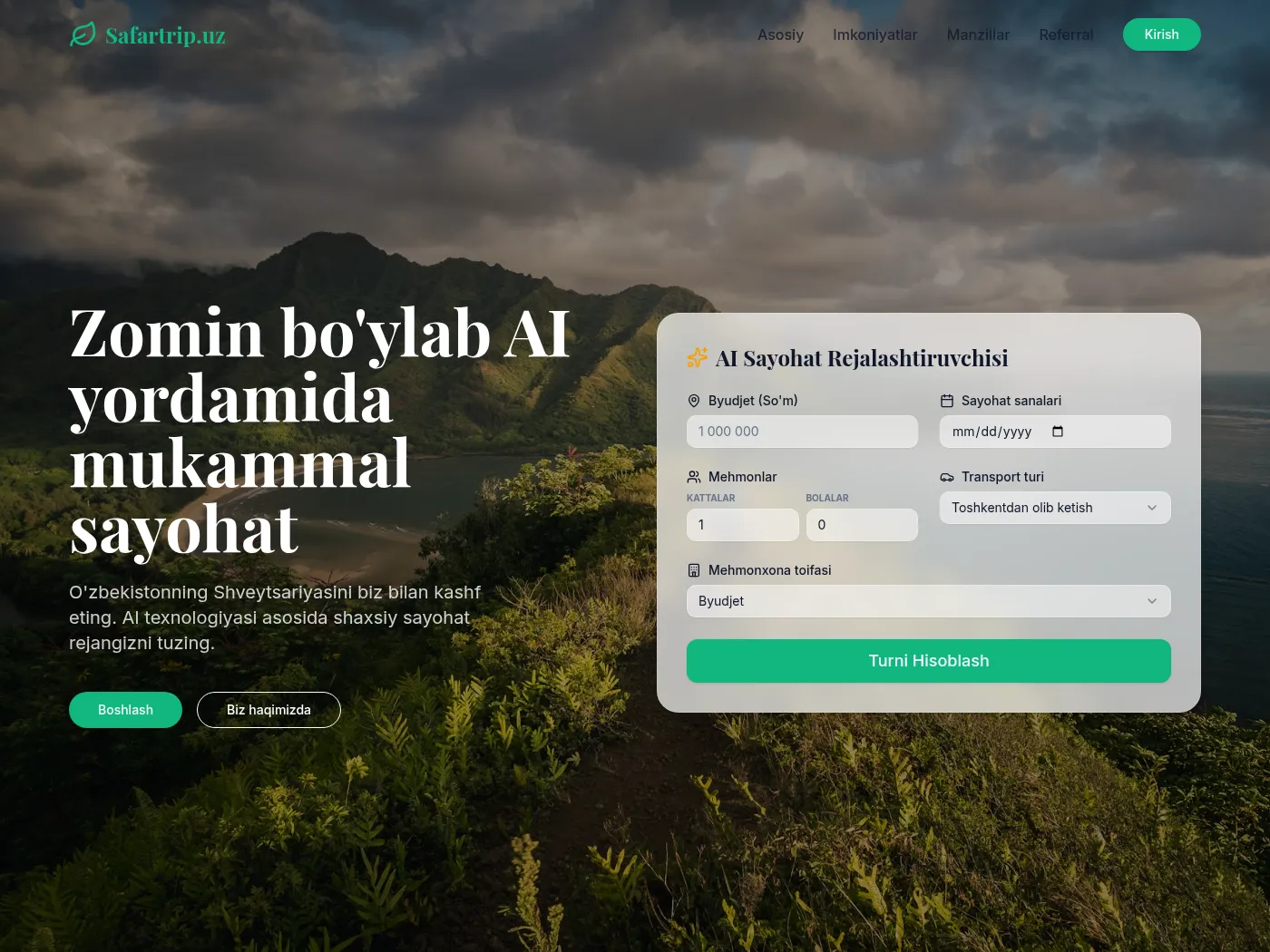 Safartrip AI Landing