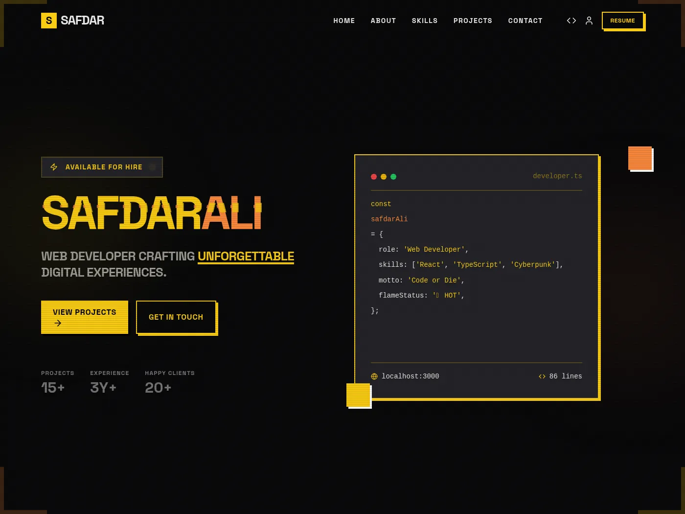 Safdar Ali Portfolio