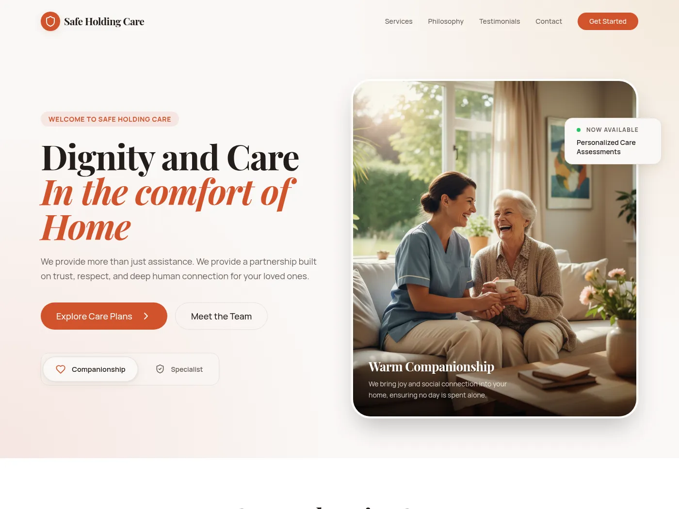 Safe Holding Care Site