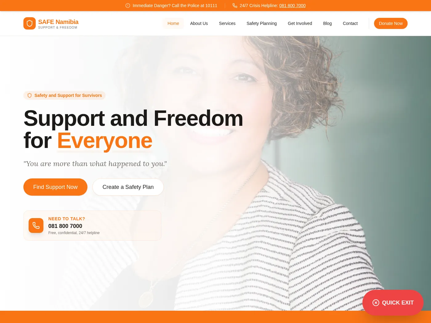 SAFE Namibia Website