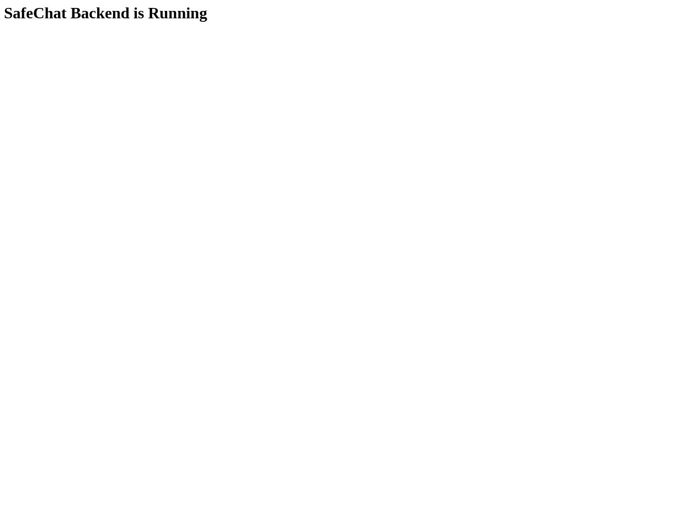 SafeChat Backend