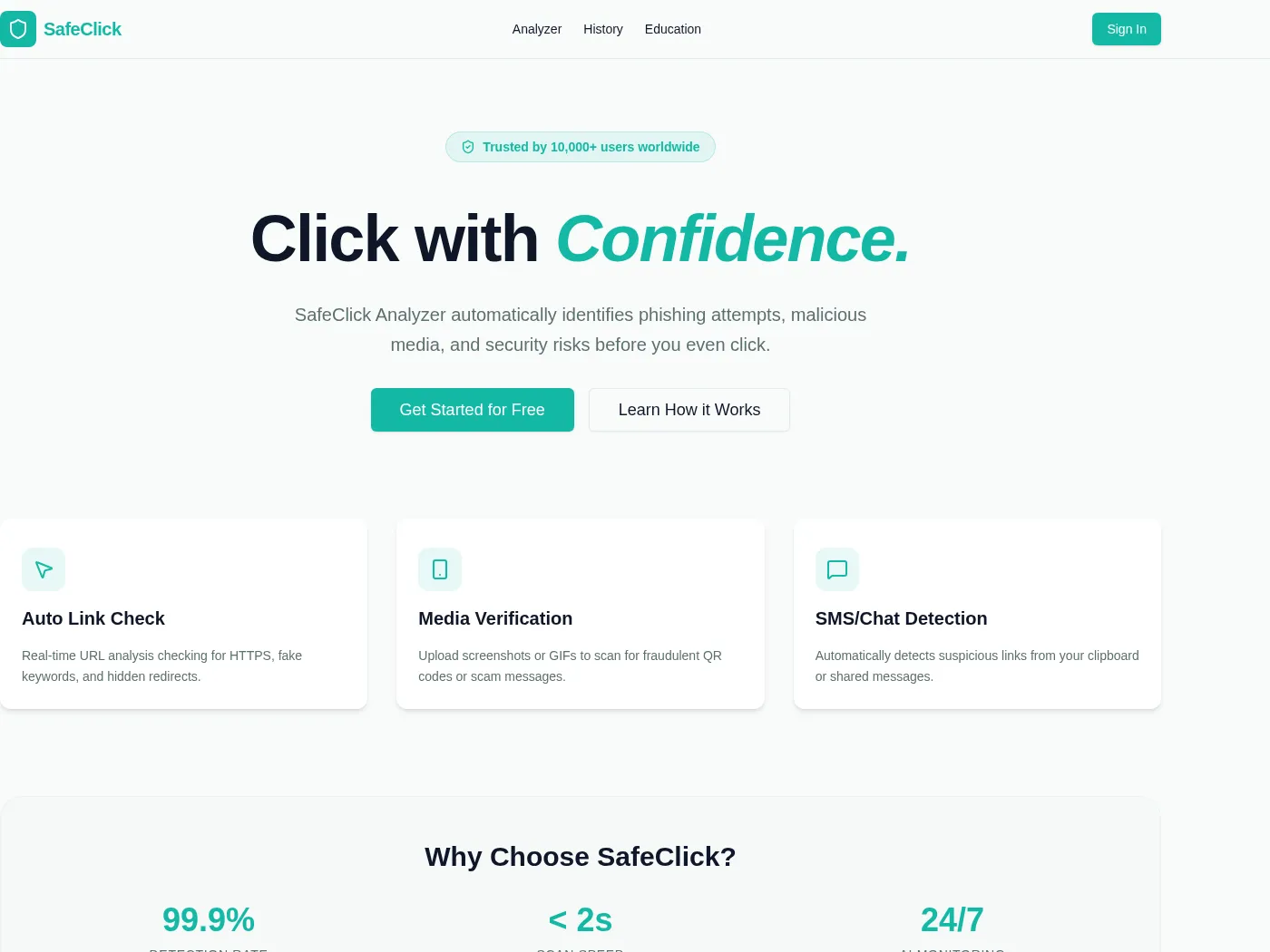 SafeClick Analyzer