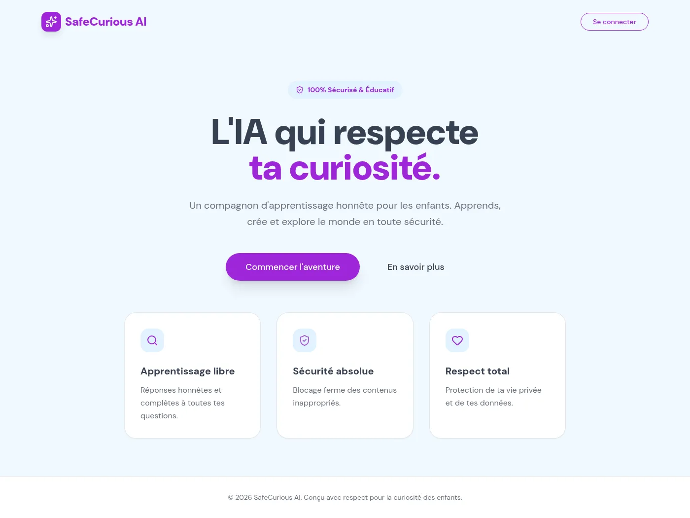 SafeCurious AI for Kids