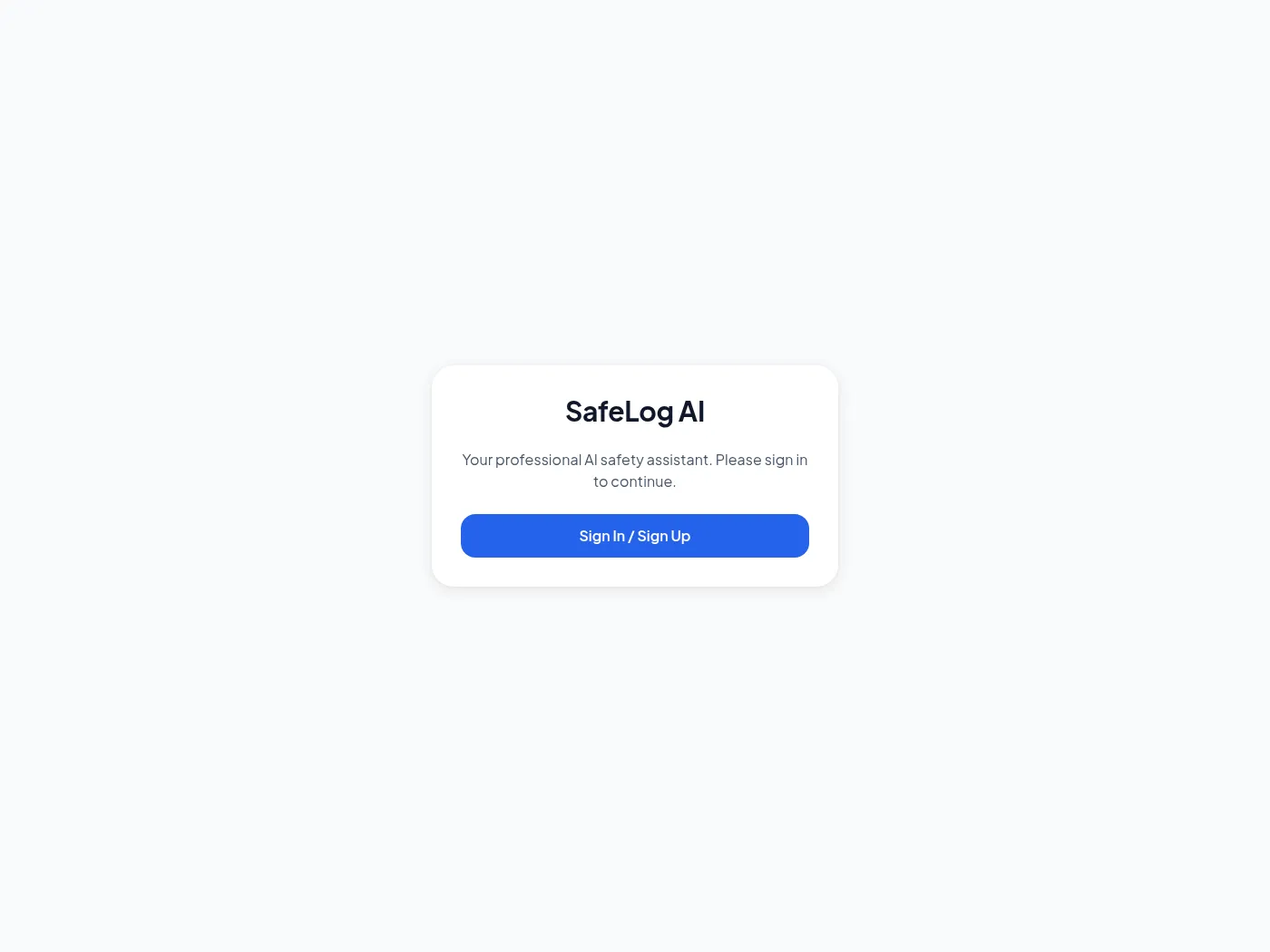 SafeLog AI Assistant