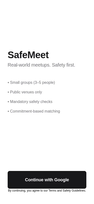 SafeMeet MVP