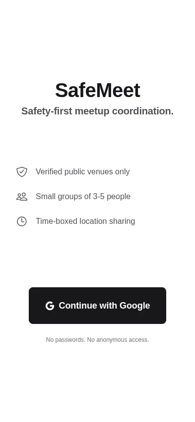 SafeMeet MVP