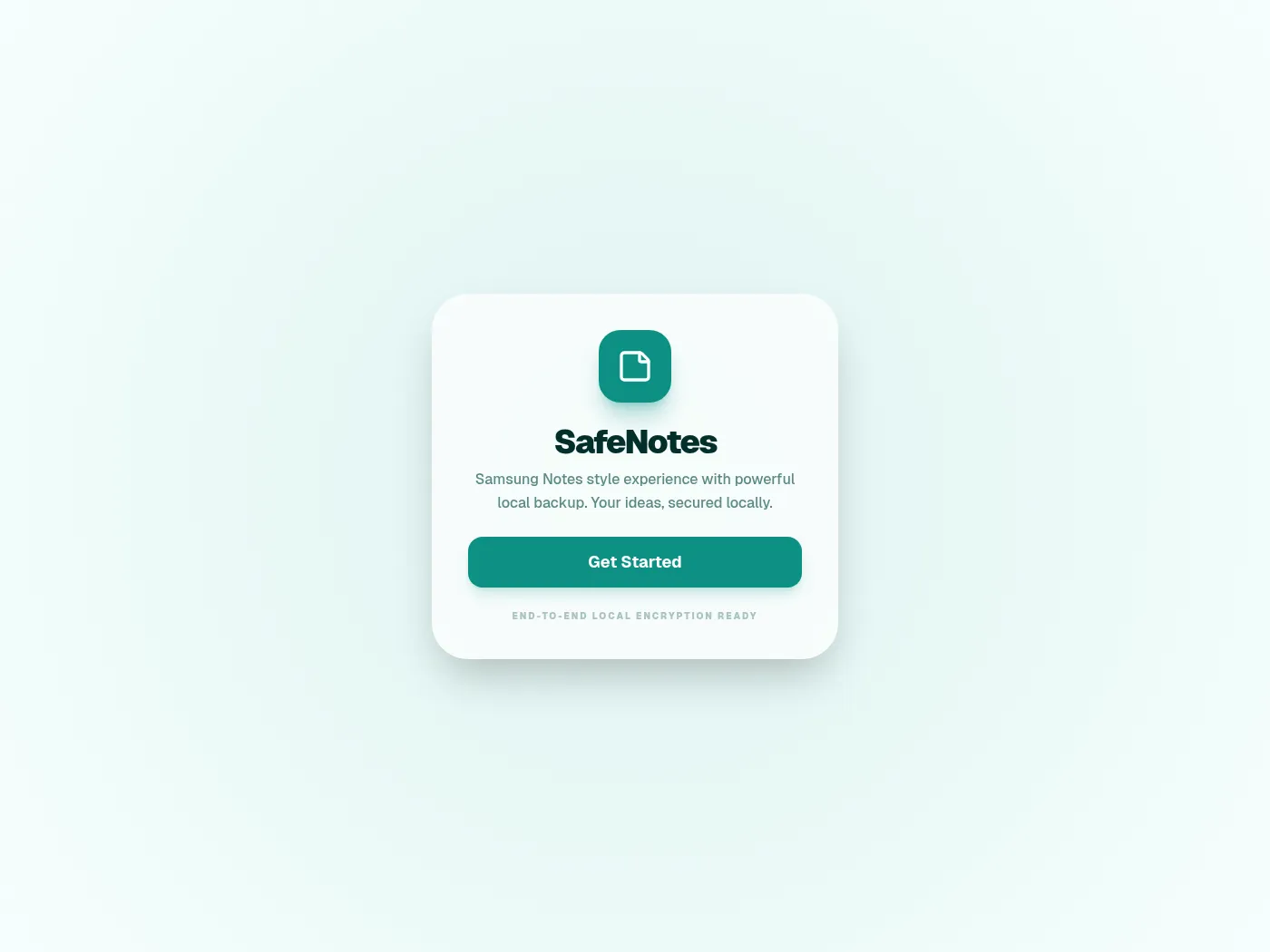 SafeNotes Web App