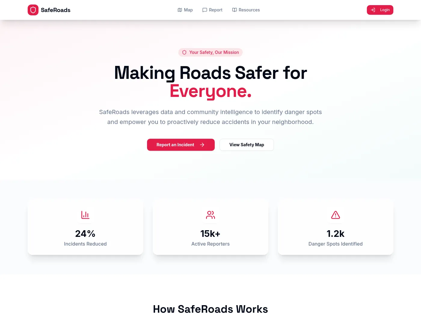 SafeRoads Web Portal