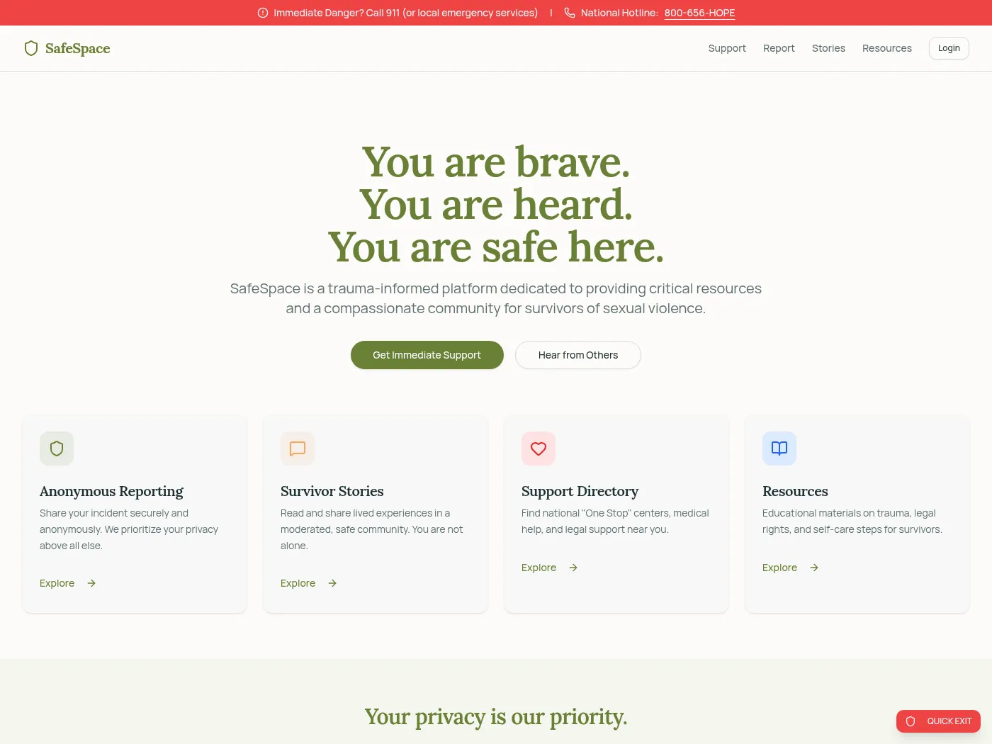 SafeSpace NGO Platform
