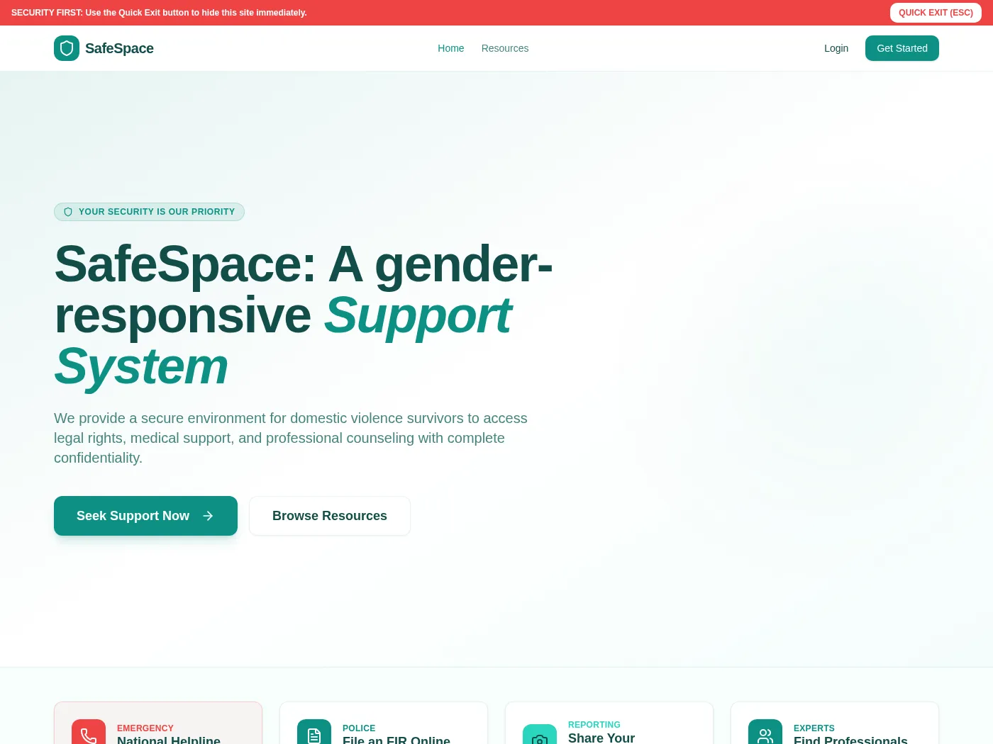 SafeSpace Web Platform