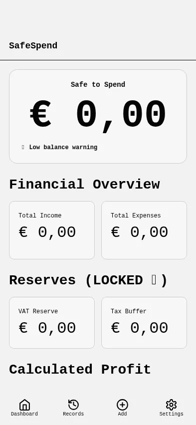 SafeSpend Freelance App