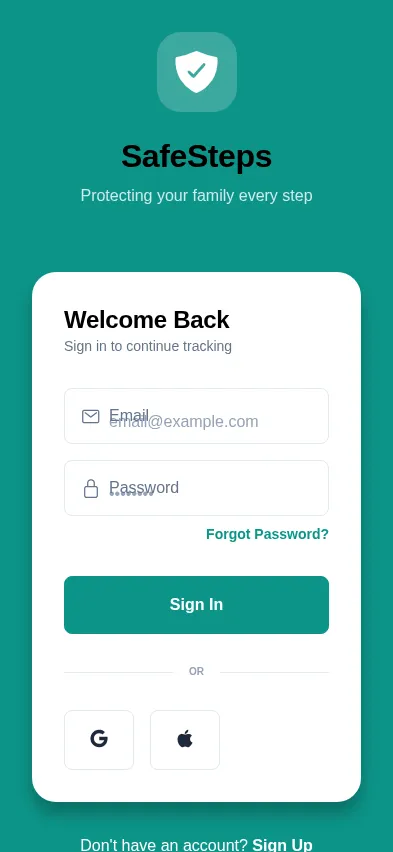 SafeSteps Family Tracker