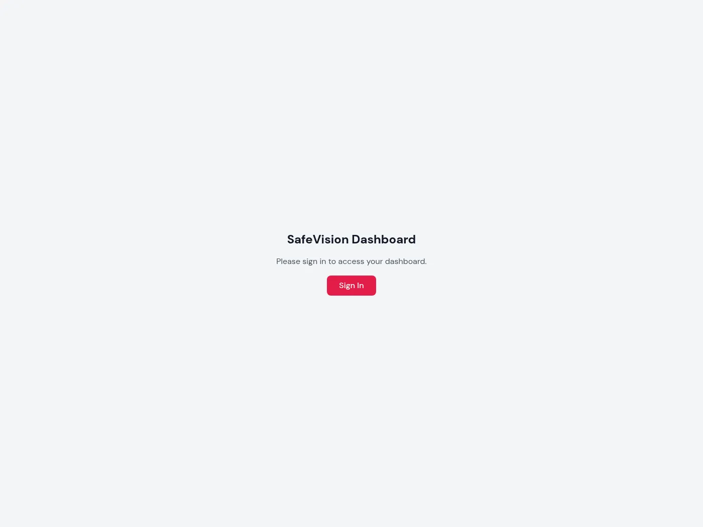 SafeVision Dashboard UX