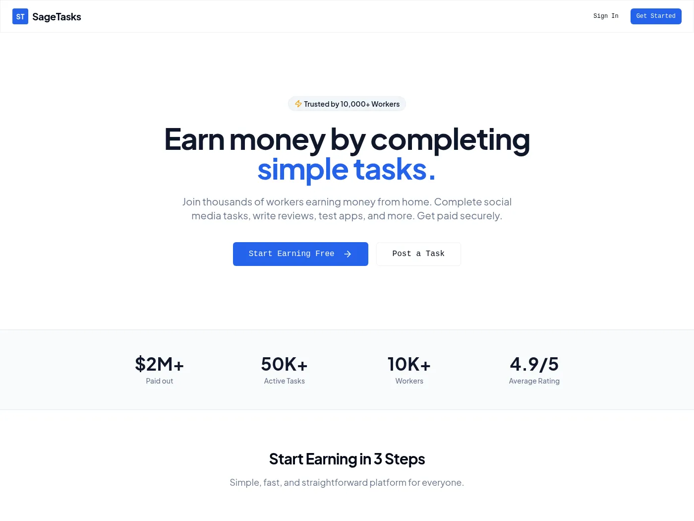 SageTasks Marketplace