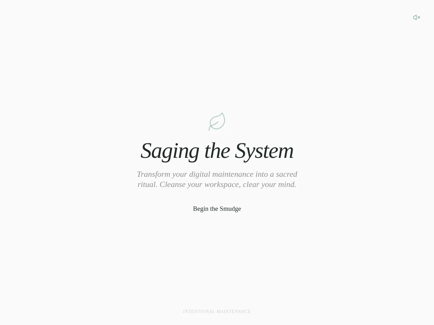Saging the System